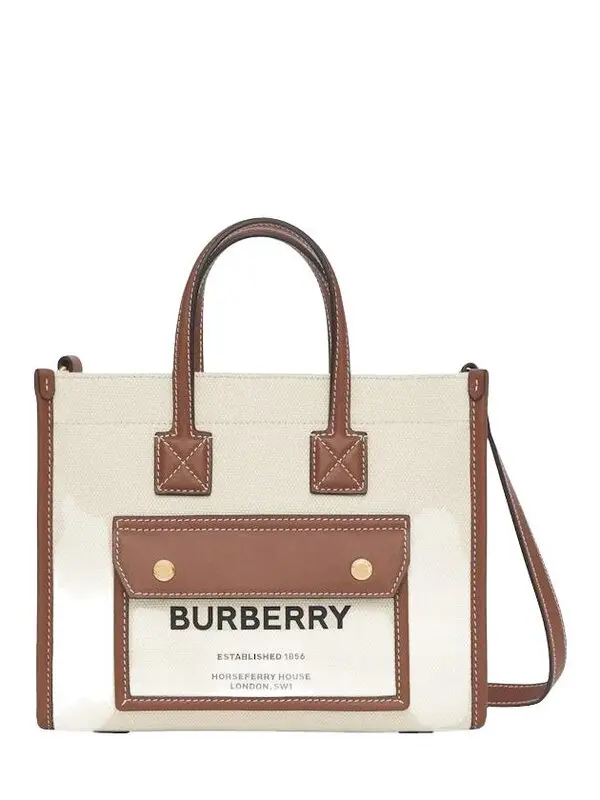 Burberry Mini Freya Tote Bag - Natural/tan