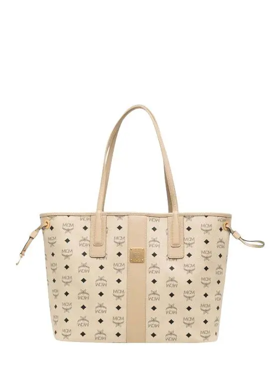 Mcm Liz Vi Medium Shopper - Beige/black