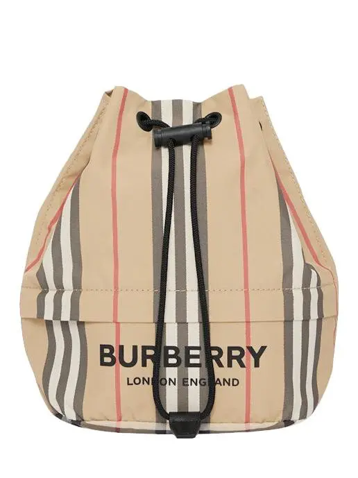 Burberry Icon Stripe Nylon Pouch - Archive Beige