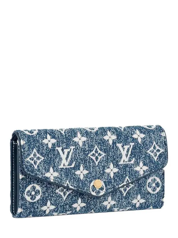 LOUIS VUITTON Sarah Wallet Denim Jacquard - Navy Blue