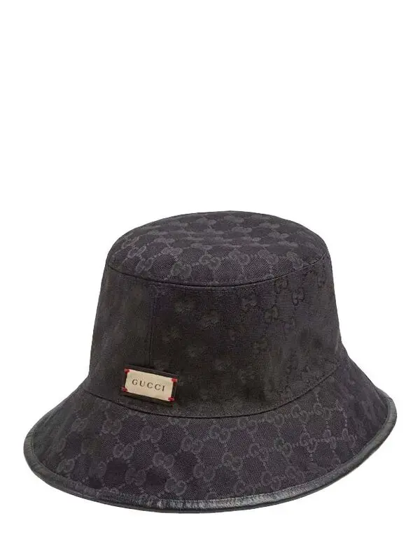 Gucci Reversible Canvas Bucket Hat - Black/grey