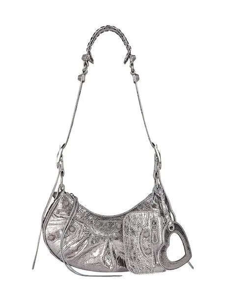 Balenciaga Le Cagole Xs Shoulder Bag - Metallized Silver