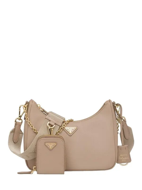 Prada Re-edition 2005 Saffiano Leather Bag - Cameo Beige