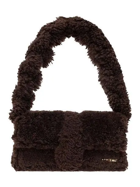 Jacquemus Le Bambidou Fur Shoulder Bag - Dark Brown