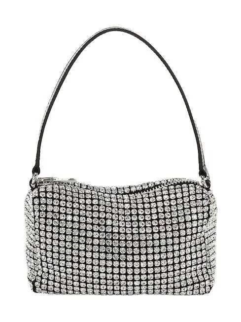 Alexander Wang Heiress Pouch In Crystal Mesh - White