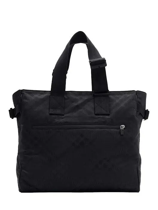 Burberry Check Jacquard Tote - Black
