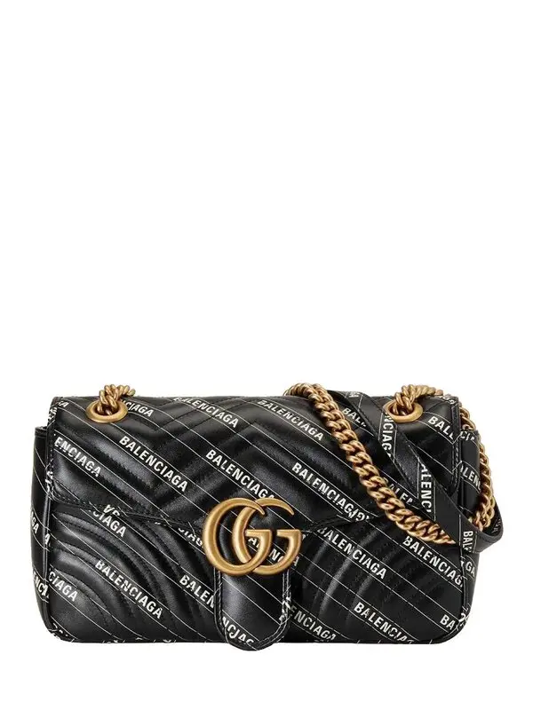 Gucci The Hacker Project Small Gg Marmont Bag - Black