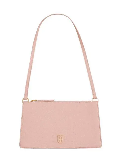Burberry Mini Tb Grainy Leather Pouch - Pink