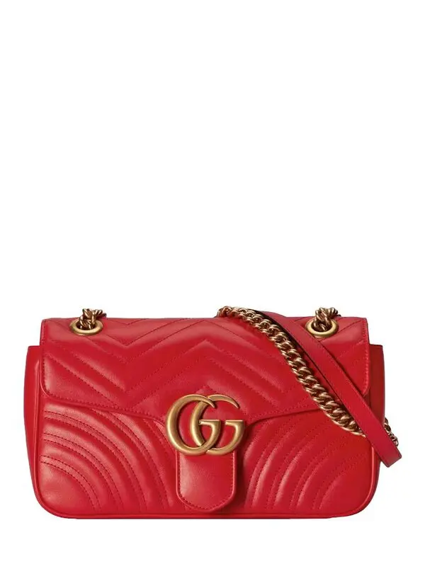 Gucci Gg Marmont Small Shoulder Bag - Red
