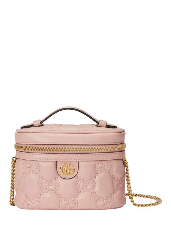 Gucci Gg Matelassé Mini Top Handle Bag - Light Pink