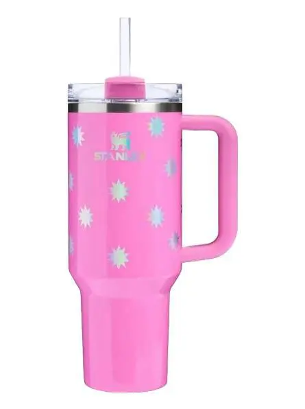 STANLEY X Target Exclusive Flowstate Quencher 40oz Tumbler - Popsicle Pink Starburst