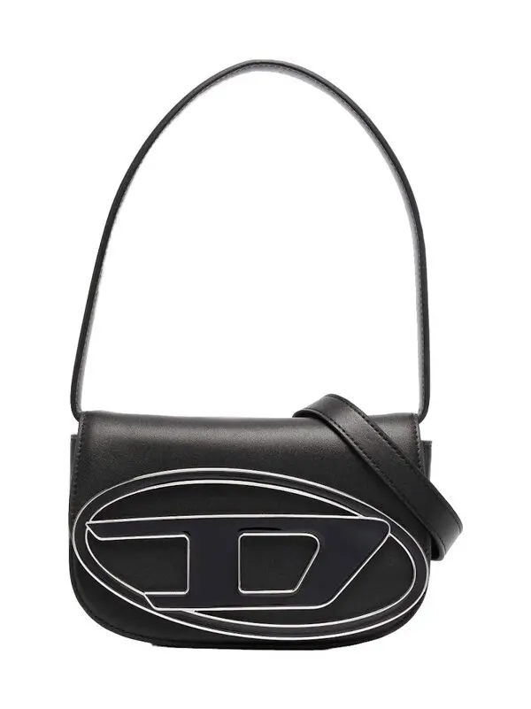 DIESEL Nappa Leather 1dr Iconic Shoulder Bag - Black