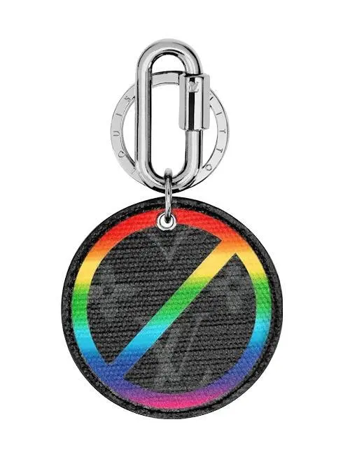 LOUIS VUITTON Round Illustre Bag Charm And Key Holder Metallic Monogram Eclipse - Rainbow