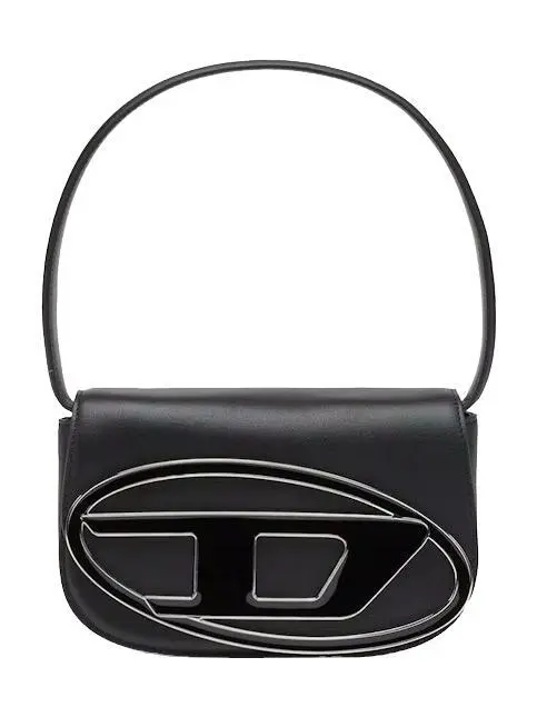 DIESEL 1dr Nappa Leather Shoulder Bag - Black