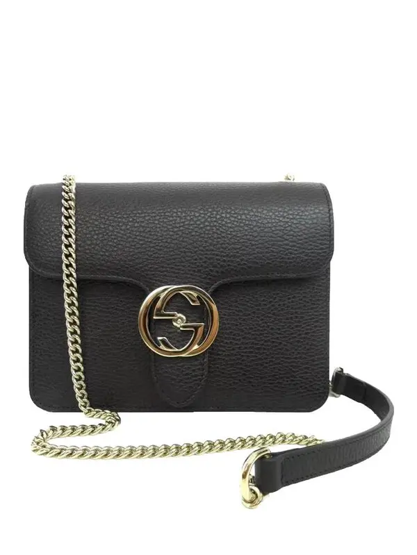 Gucci Interlocking G Small Shoulder Bag - Black