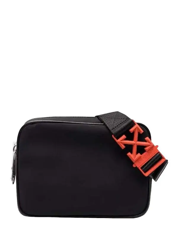 Off-White Arrow Plaque Nylon Bum Bag - Black/orange