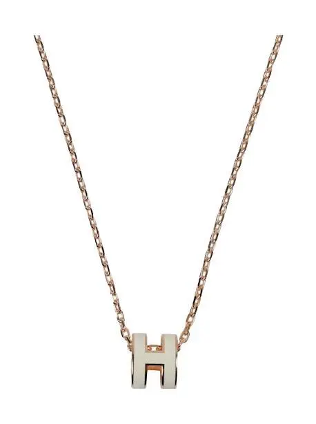 Hermès Mini Pop H Pendant - Blanc