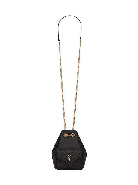 Saint Laurent Joe Mini Bucket Bag - Black