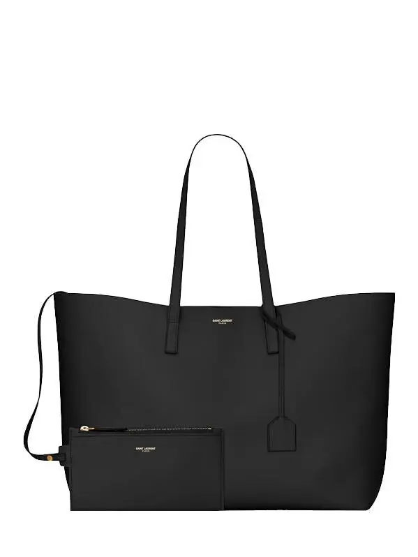 Saint Laurent E/w Shopping Bag - Black