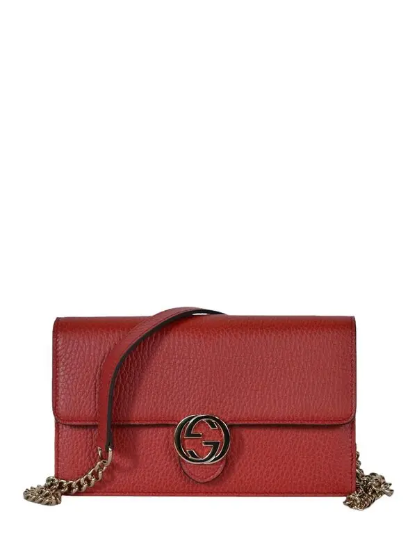Gucci Crossbody Bag With Interlocking G - Red
