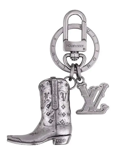 LOUIS VUITTON Cowboy Boot Key Holder And Bag Charm - Silver