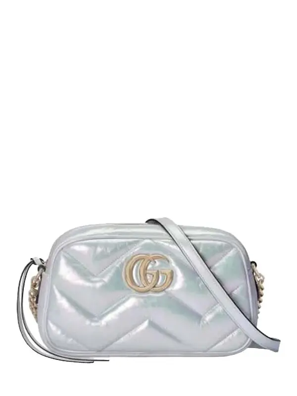 Gucci Gg Marmont Small Camera Shoulder Bag - Green Iridescent