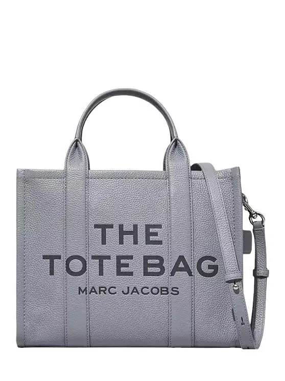 Marc Jacobs The Leather Medium Tote Bag - Wolf Grey
