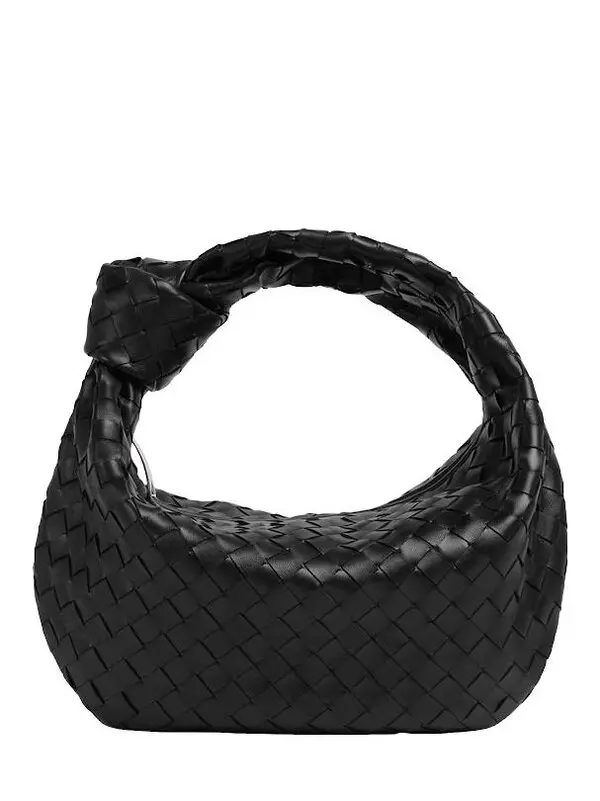 Bottega Veneta Jodie Intreccio Top Handle - Black