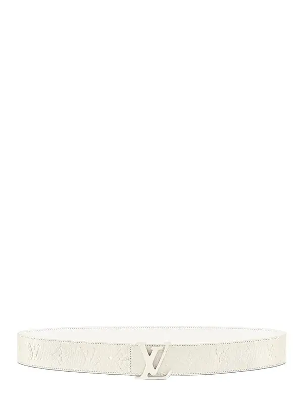 LOUIS VUITTON Initials Shape Monogram Belt 40mm - Powder White