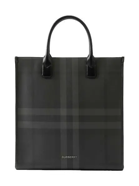 Burberry Slim Vertical Denny Tote - Charcoal