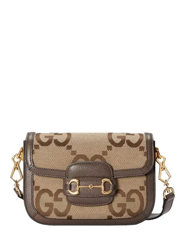 Gucci Horsebit 1955 Jumbo Gg Mini Bag - Camel/ebony