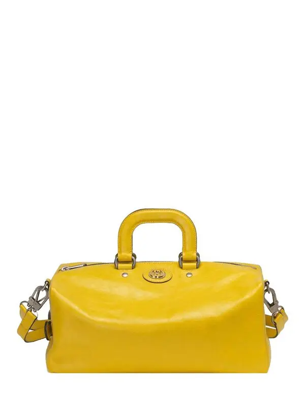 Gucci Leather Duffle Bag - Yellow