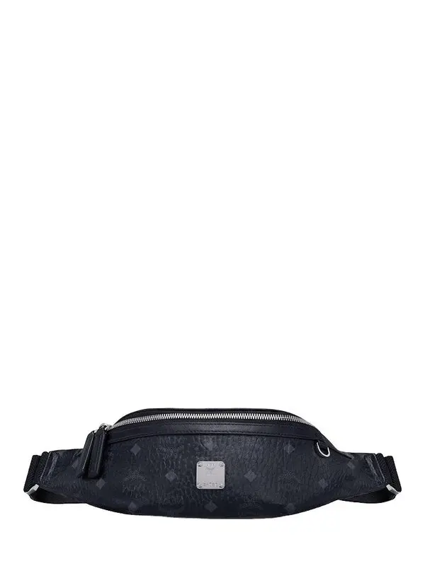 Mcm Slim Fursten Belt Bag Small Visetos - Black