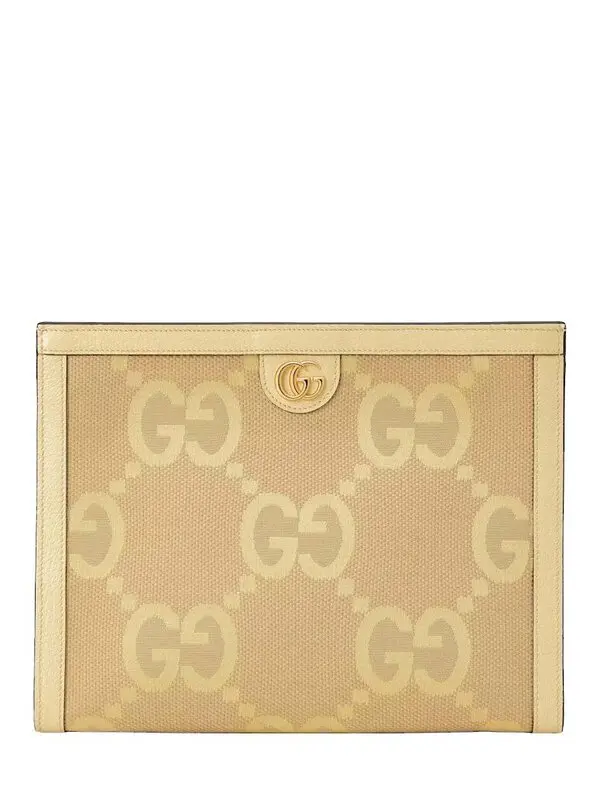 Gucci Ophidia Jumbo Gg Pouch - Beige/banana