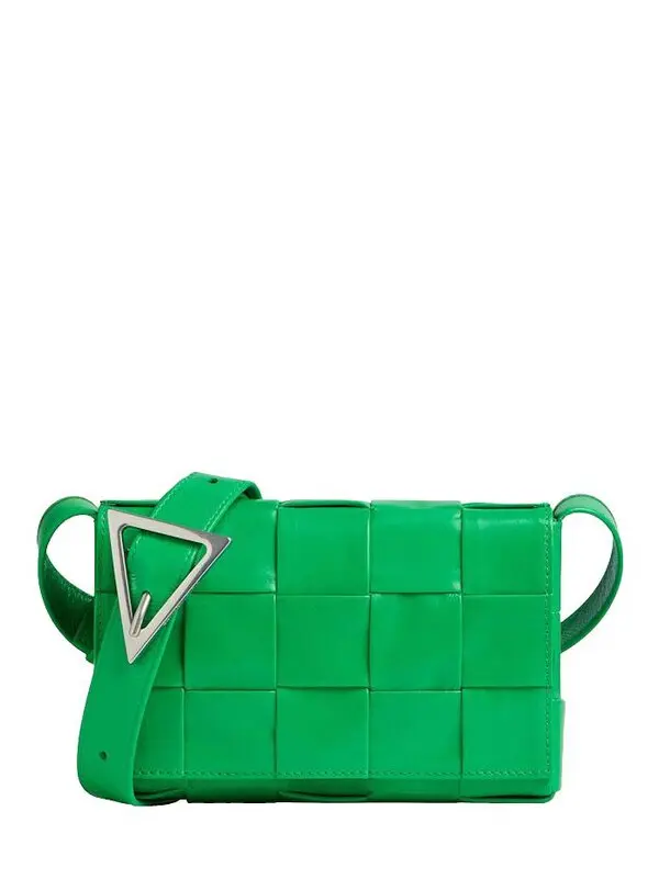 Bottega Veneta Cassette Intreccio Crossbody Bag Small - Parakeet