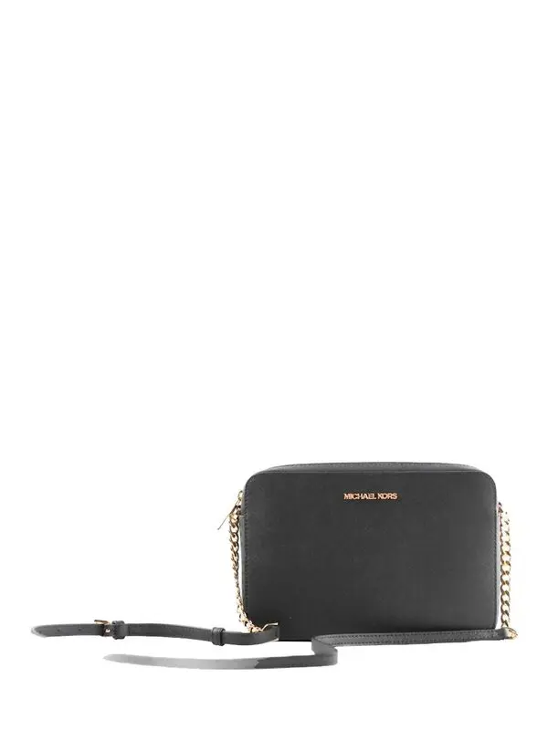 Michael Kors Jet Set East West Crossbody Bag Large - Black/gold