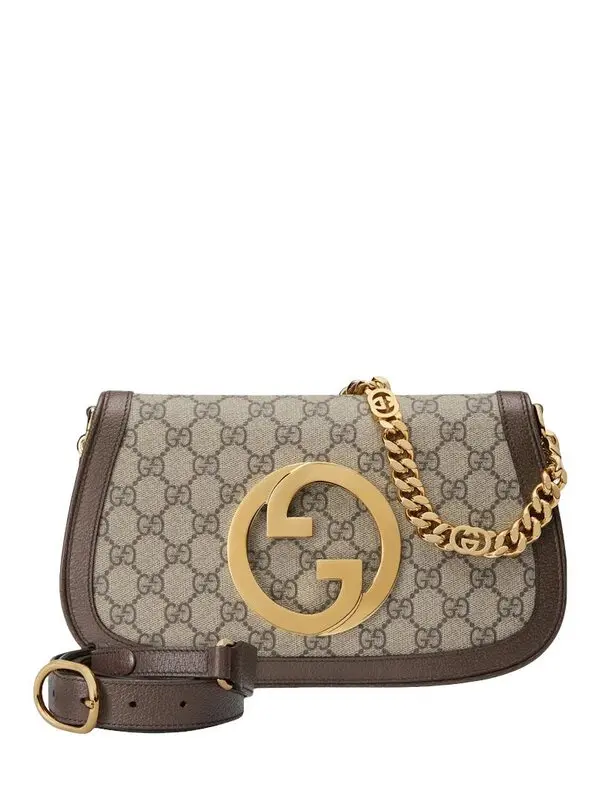 Gucci Blondie Shoulder Bag Gg Supreme - Beige/ebony