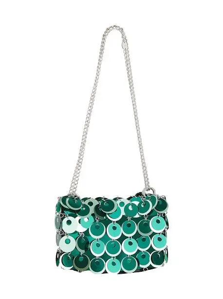 Rabanne Disc-embellished Shoulder Bag - Green