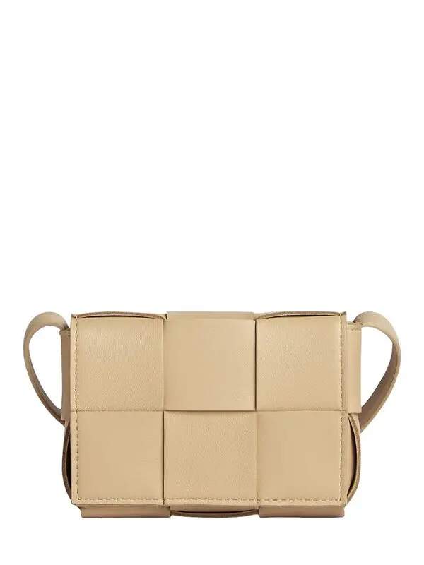 Bottega Veneta Candy Cassette Crossbody Bag Mini Intreccio - Porridge