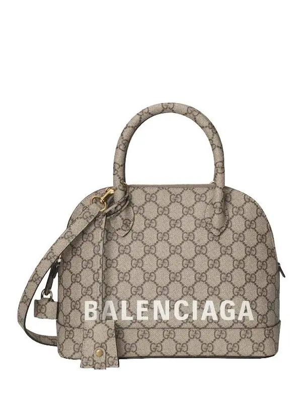 Gucci X Balenciaga The Hacker Project Small Ville Bag - Beige/ebony