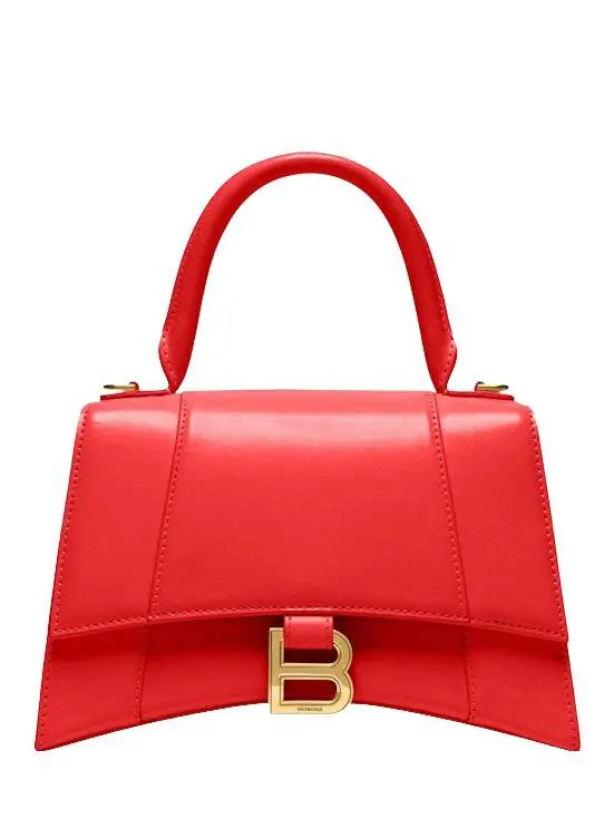 Balenciaga Hourglass Small Top Handle Bag - Red
