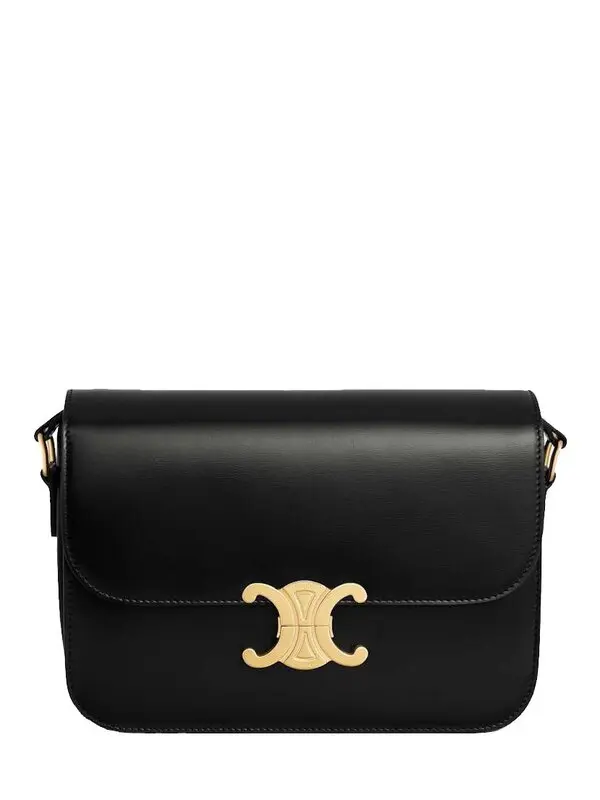 Celine Classique Triomphe Shoulder Bag - Black