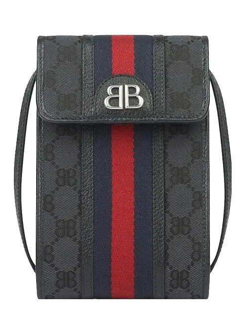 Gucci X Balenciaga The Hacker Project Phone Bag - Black
