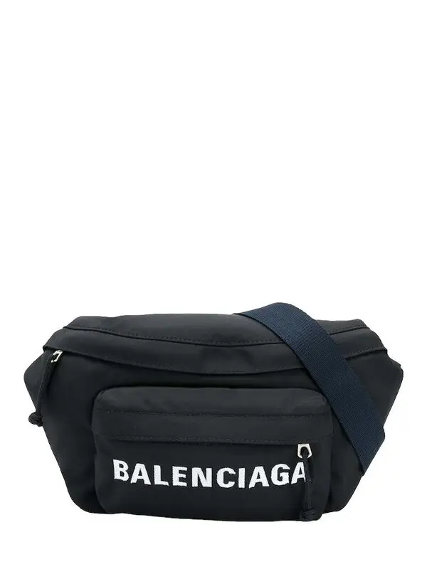 Balenciaga Wheel Belt Bag - Black Navy Blue