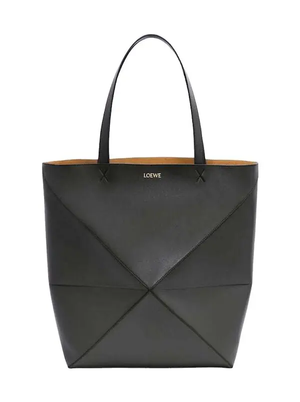 Loewe Large Puzzle Fold Tote - Black