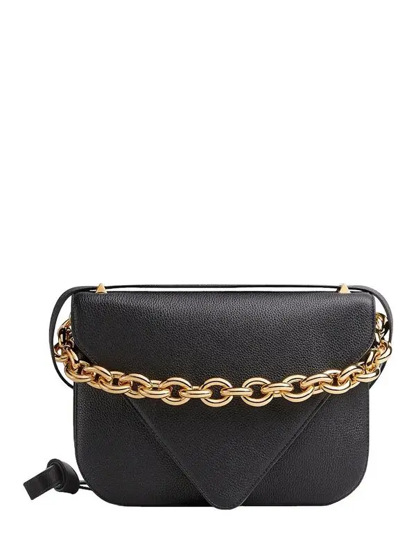 Bottega Veneta Mount Medium Grained Leather - Black