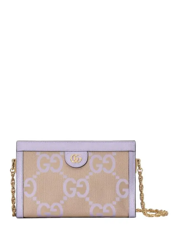 Gucci Ophidia Jumbo Gg Small Shoulder Bag - Camel/lilac