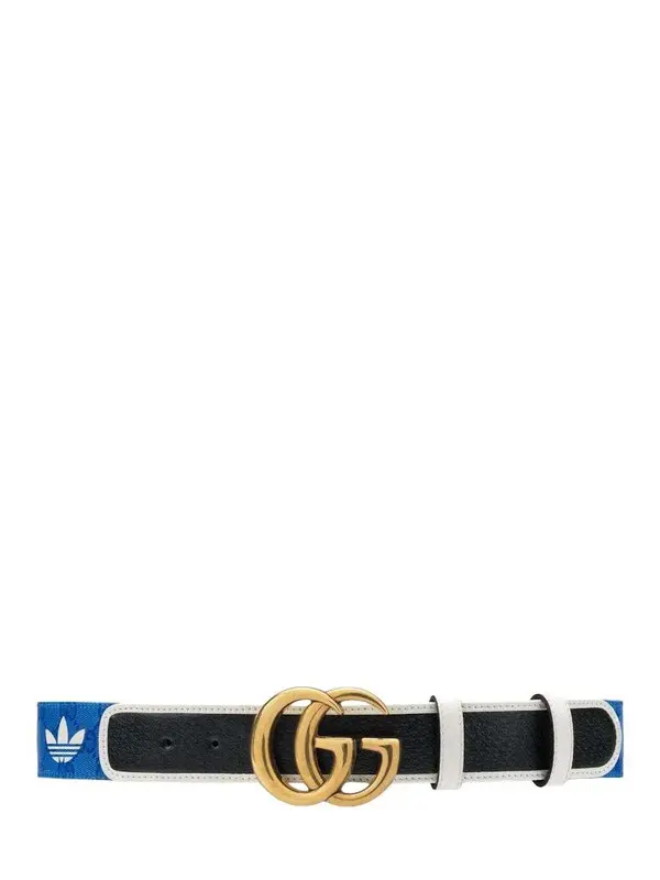 Gucci X Adidas Gg Canvas Belt - Blue/black/white