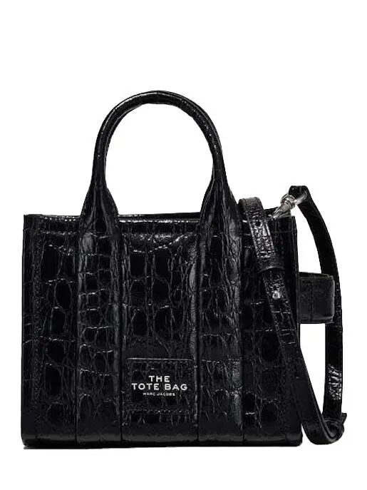 Marc Jacobs Croc-embossed Micro Tote - Black