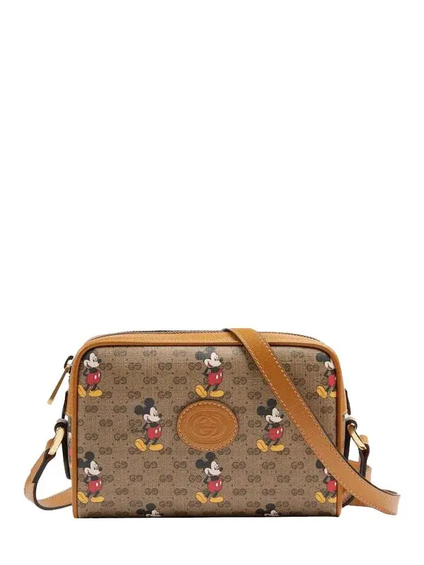 Gucci X Disney Gg Supreme Shoulder Bag - Beige